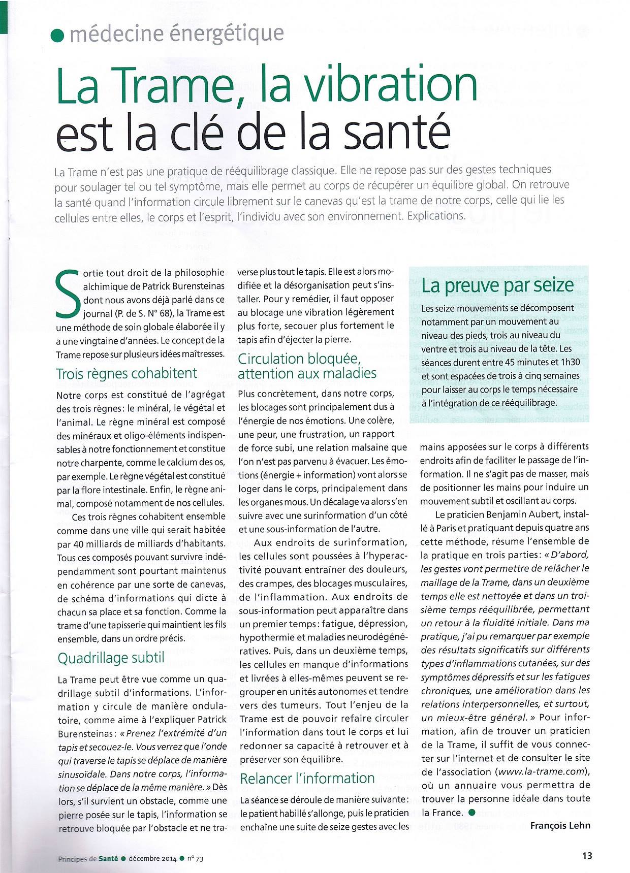 La Trame - Cristina Bruxelles - La Trame: La vibration est la clé de la ...